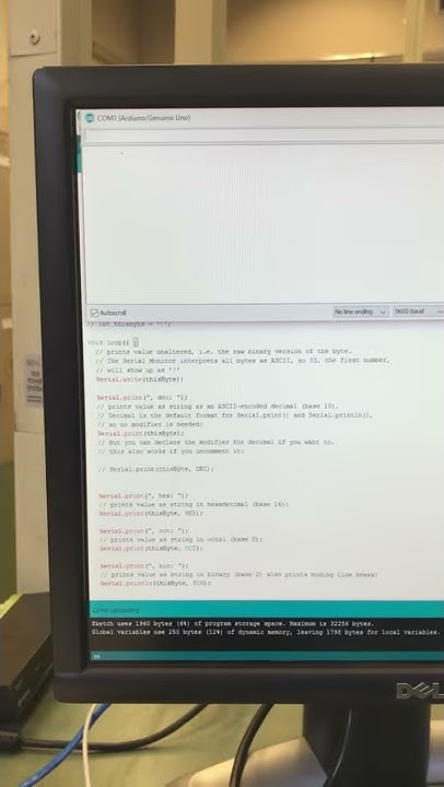 Arduino ascii lab - YouTube