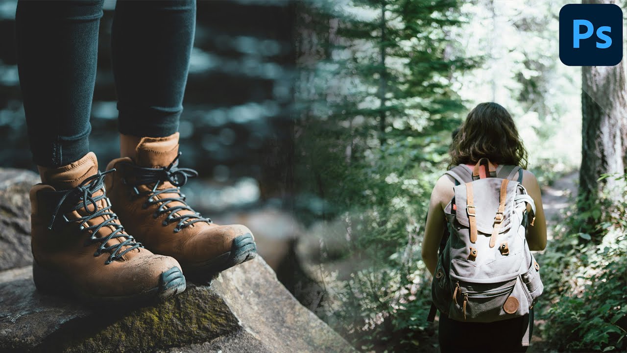 Combine and blend photos (gradient mask) | PHOTOSHOP TUTORIAL - YouTube