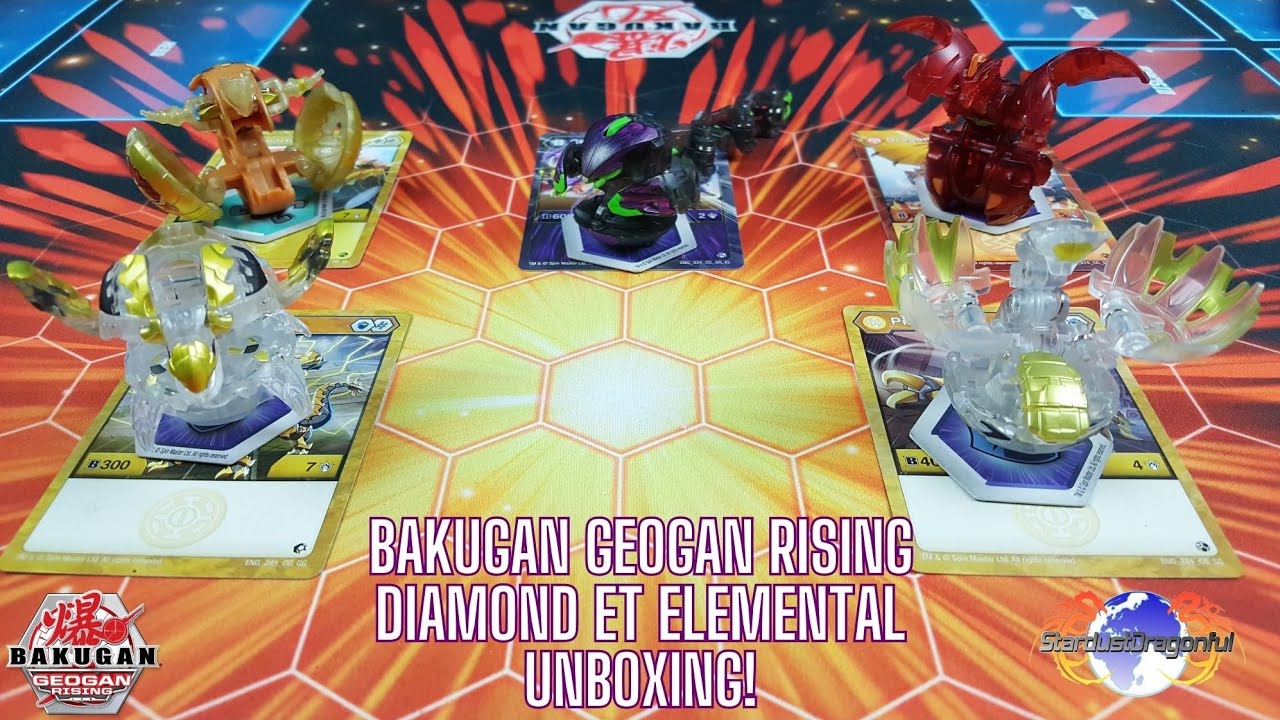 Bakugan Diamond and Elemental Bakugan Geogan Rising Unboxing - YouTube