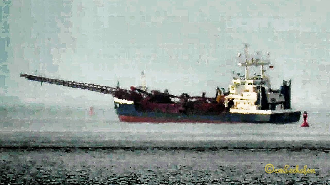 Baggerschiff RIO motor hopper busy dredging Emden PHCL IMO 8613047 BJ ...