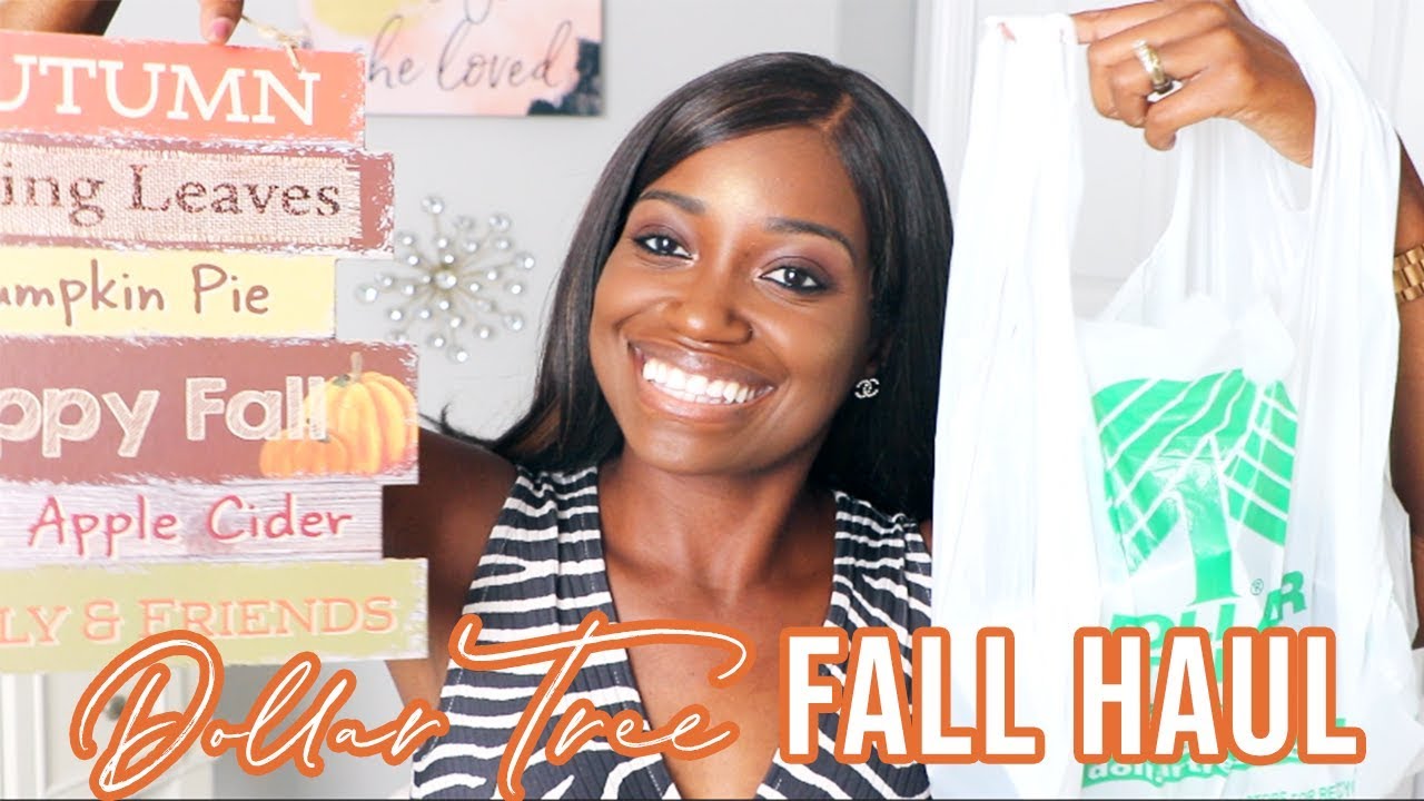 FALL DECOR HAUL FROM DOLLAR TREE!! | Dollar Tree Fall Haul 2019 - YouTube