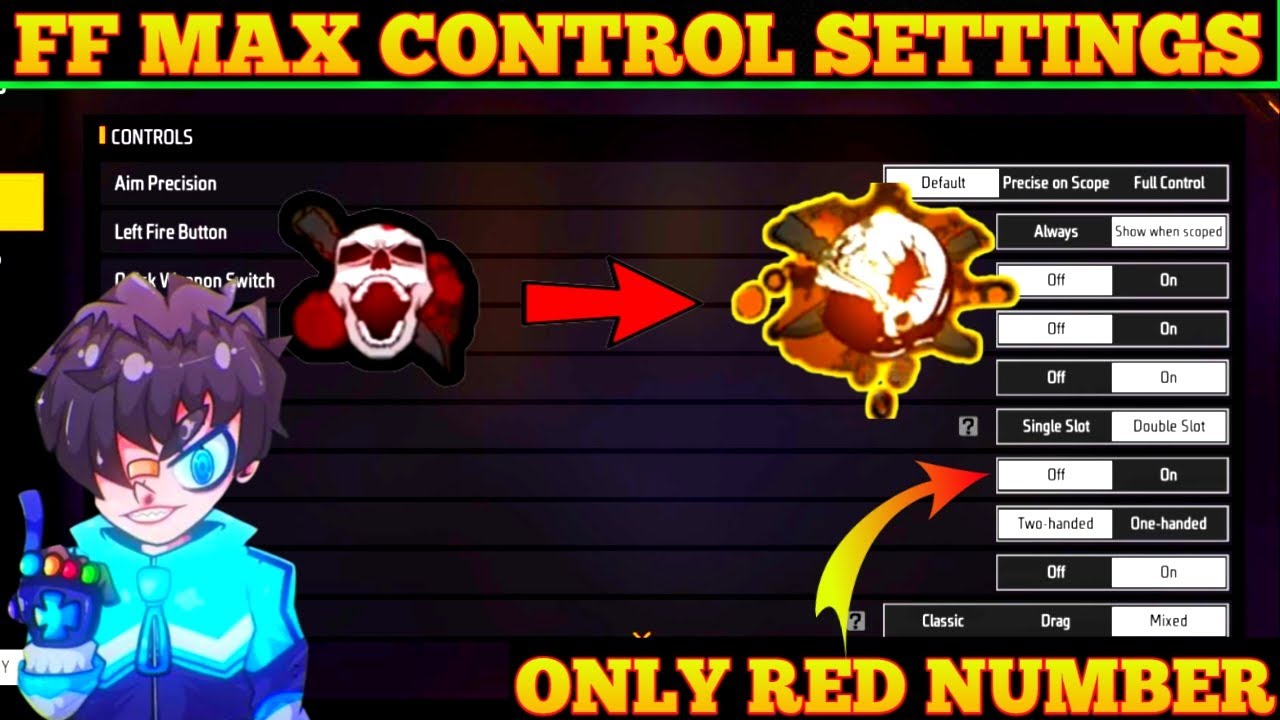 FREE FIRE CONTROLS SETTING FULL DETAILS | FREE FIRE PRO PLAYER SETTING ...