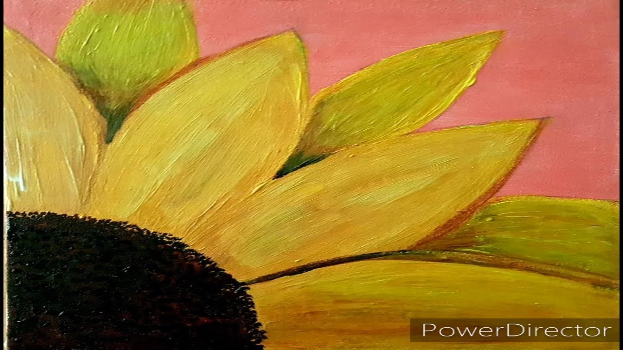 How to paint a flower step by step for beginners in acrylics - YouTube