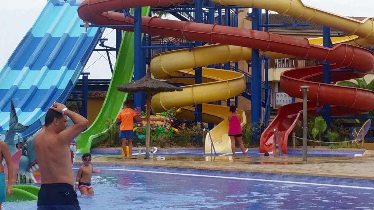 Albir Aqua garden Big Slides Benidorm Spain - YouTube