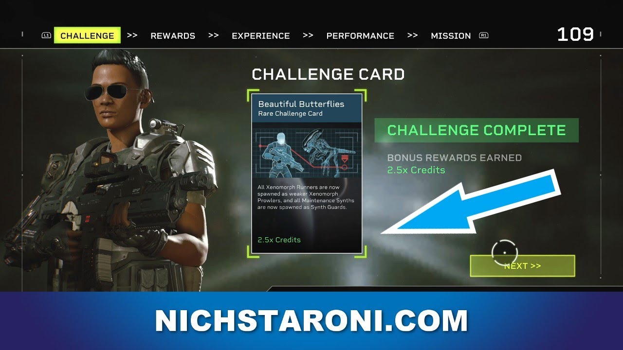 Aliens Fireteam Elite: Best Challenge Card - Beautiful Butterflies ...