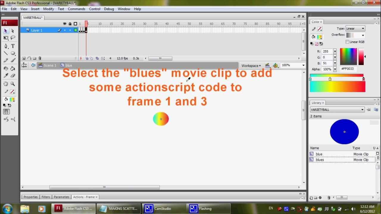 Making Random balls appear and disappear using Flash AS2 - Part 2 - YouTube