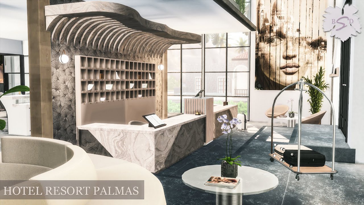 HOTEL RESORT PALMAS | SIMS 4 CC SPEED BUILD | DOWNLOAD LINK (TRAY+CC ...