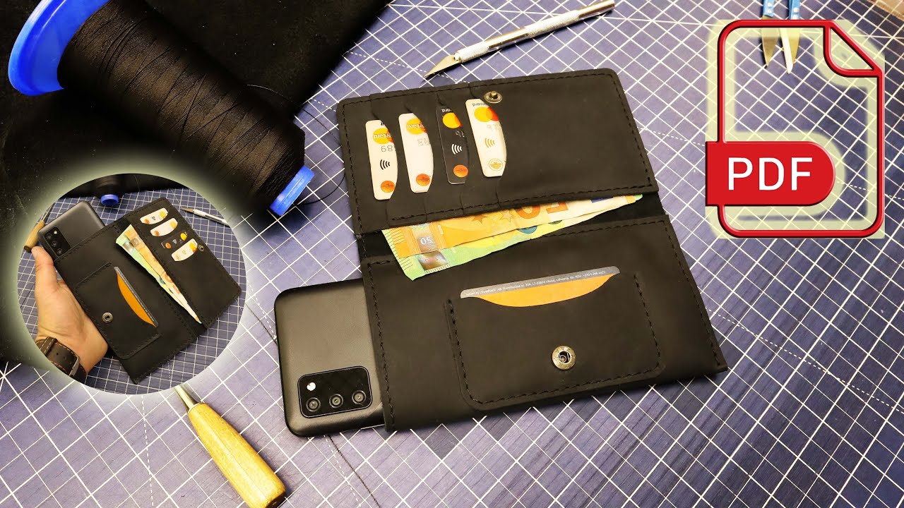 DIY Easy Make Iphone Bifold Leather phone case 2 in 1 Wallet & Clutch ...