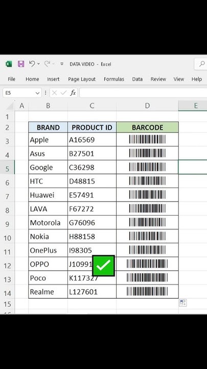 How to create Barcode in Excel! #barcode #excel #exceltricks #exceltips ...