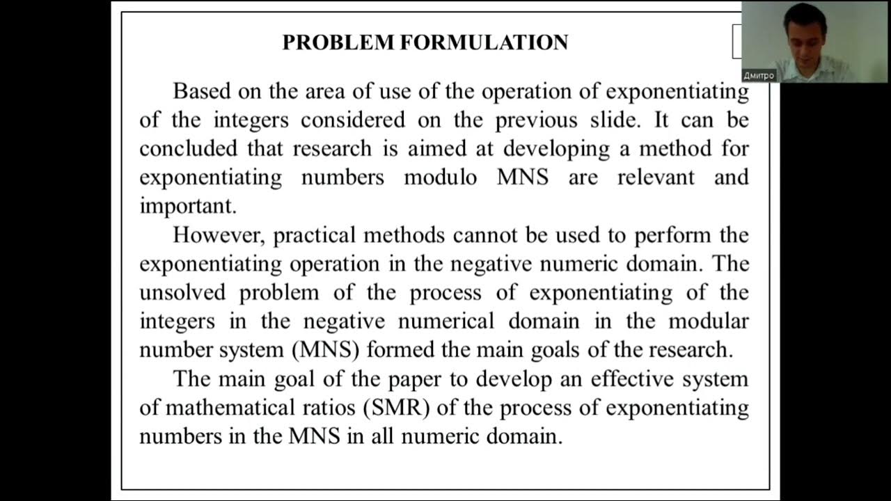 Method for Computing Exponentiation Modulo the Positive and Negative Integers - YouTube