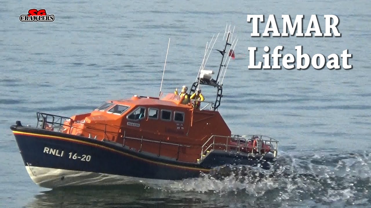 RNLI TAMAR Lifeboat in action - YouTube