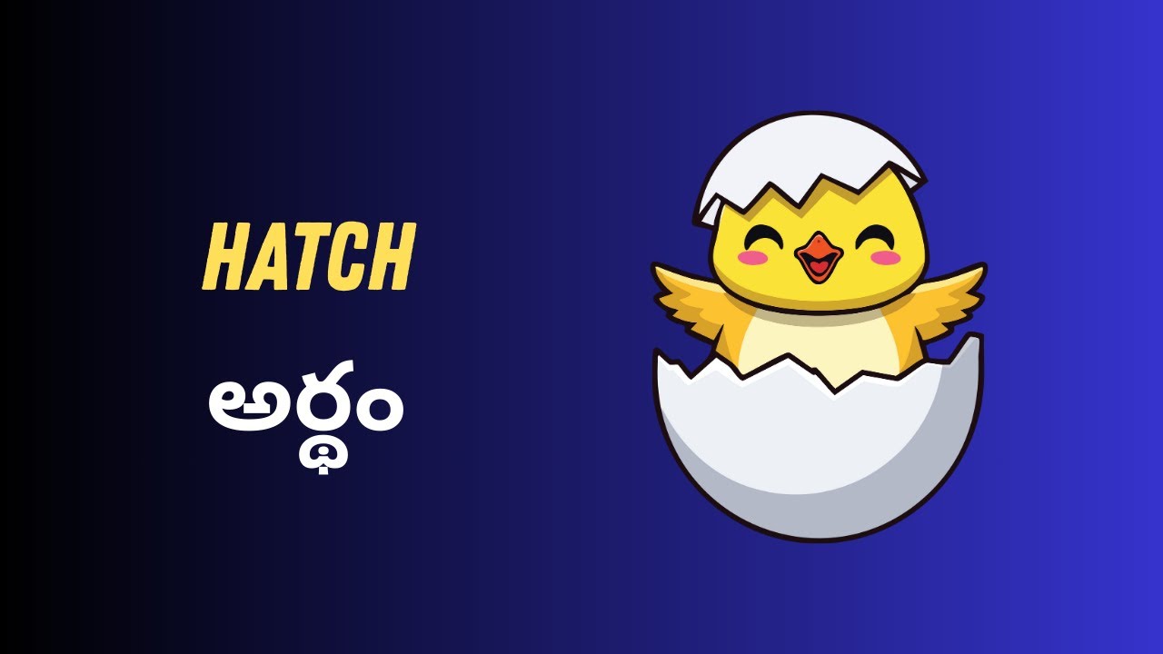 Hatch Meaning in Telugu with Examples | Hatch తెలుగు లో అర్థం - YouTube