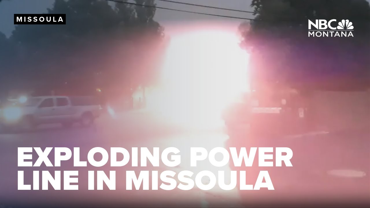 Exploding power line in Missoula during storm on Wednesday - YouTube