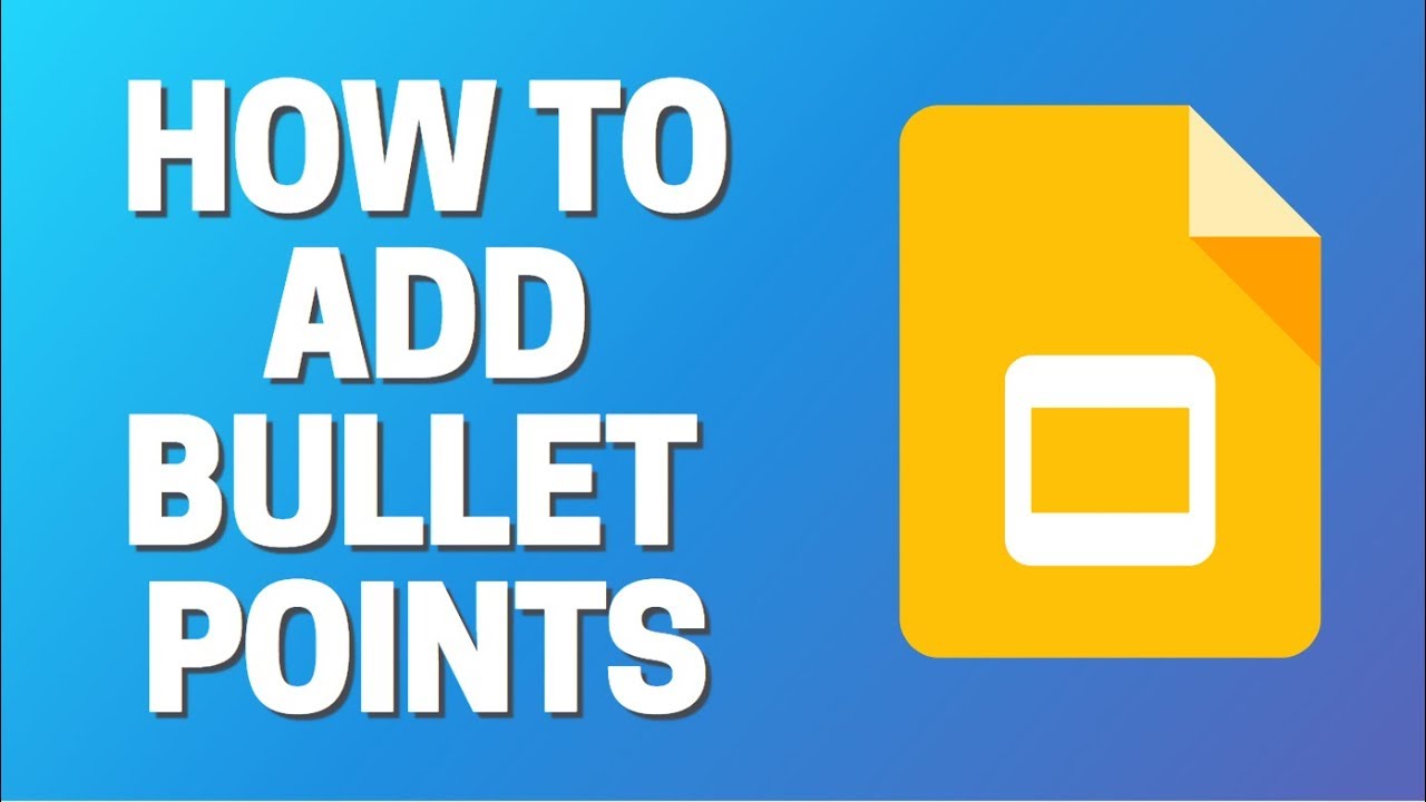 How To ADD Bullet Points In Google Slide YouTube How To ADD Bullet Points In Google Slide YouTube