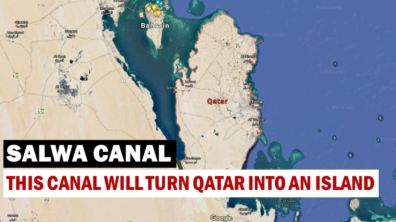 The plan of Saudi Arabia to build a canal between its border with Qatar ...