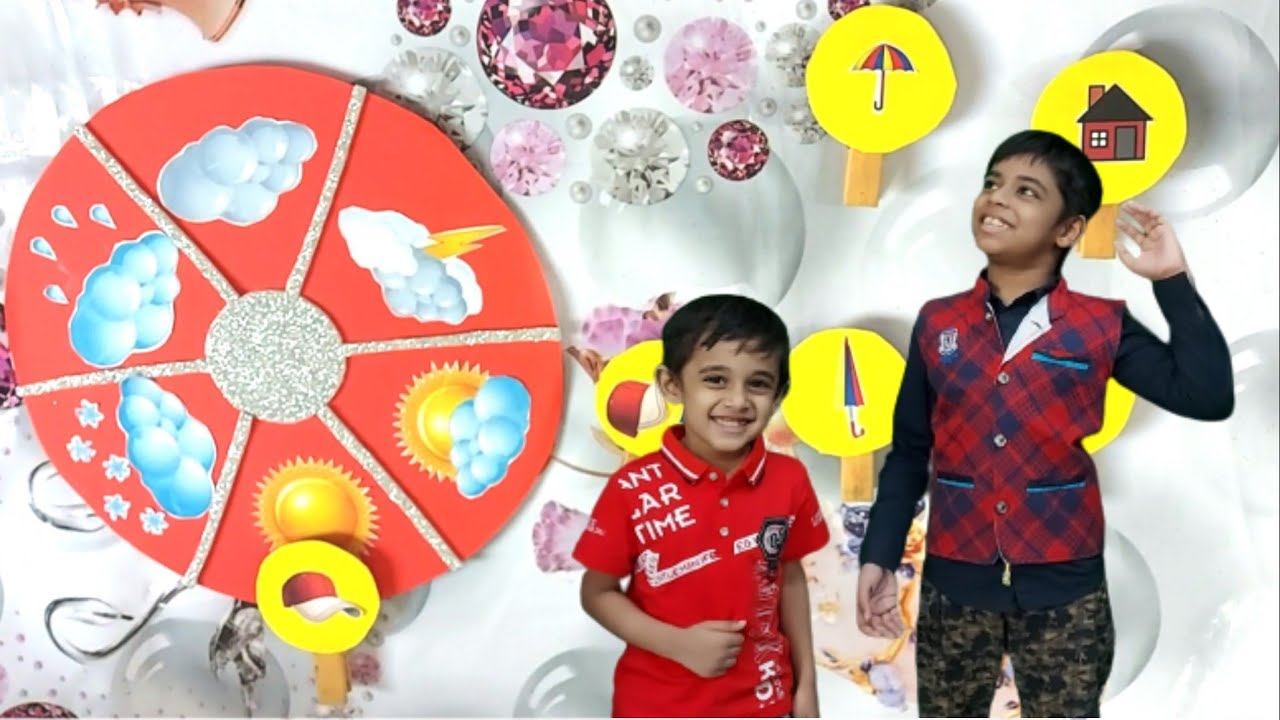 Easy to Make Weather Wheel Project🌞⛈🌧⛅/ Weather Activity/School Project ...
