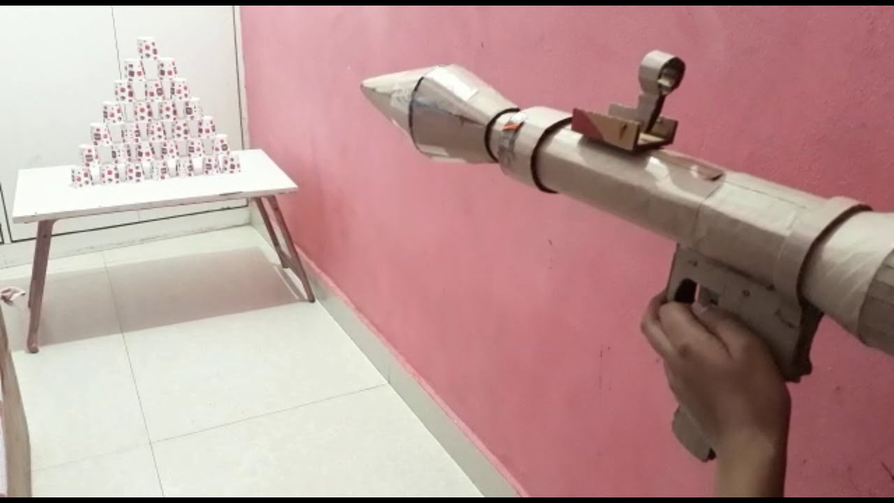 How To Make A Cardboard Rocket Launcher (RPG) - YouTube