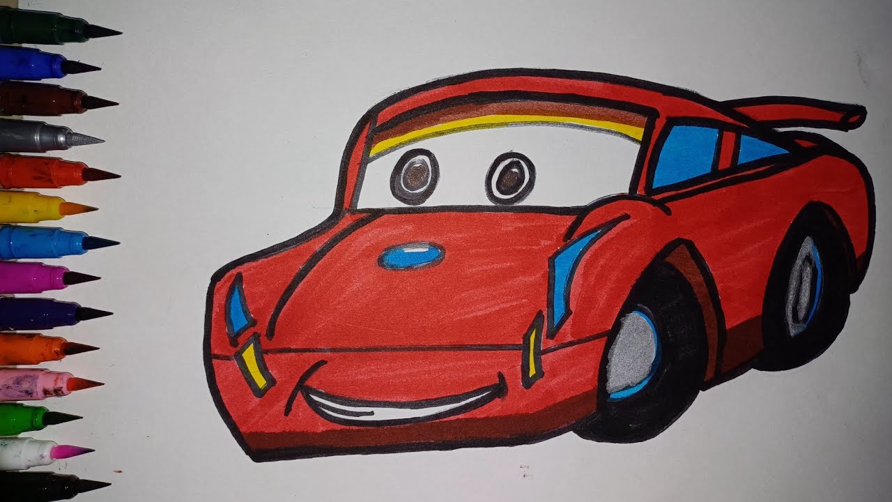 How to Draw a Cute Cartoon Car | Easy Step-by-Step Tutorial - YouTube