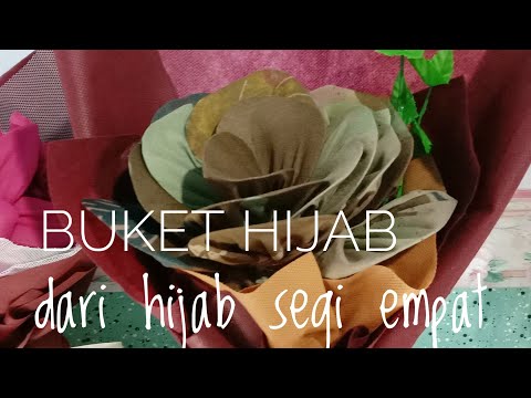 DIY buket jilbab segi empat|| kado hari guru|| ide kado hari ibu