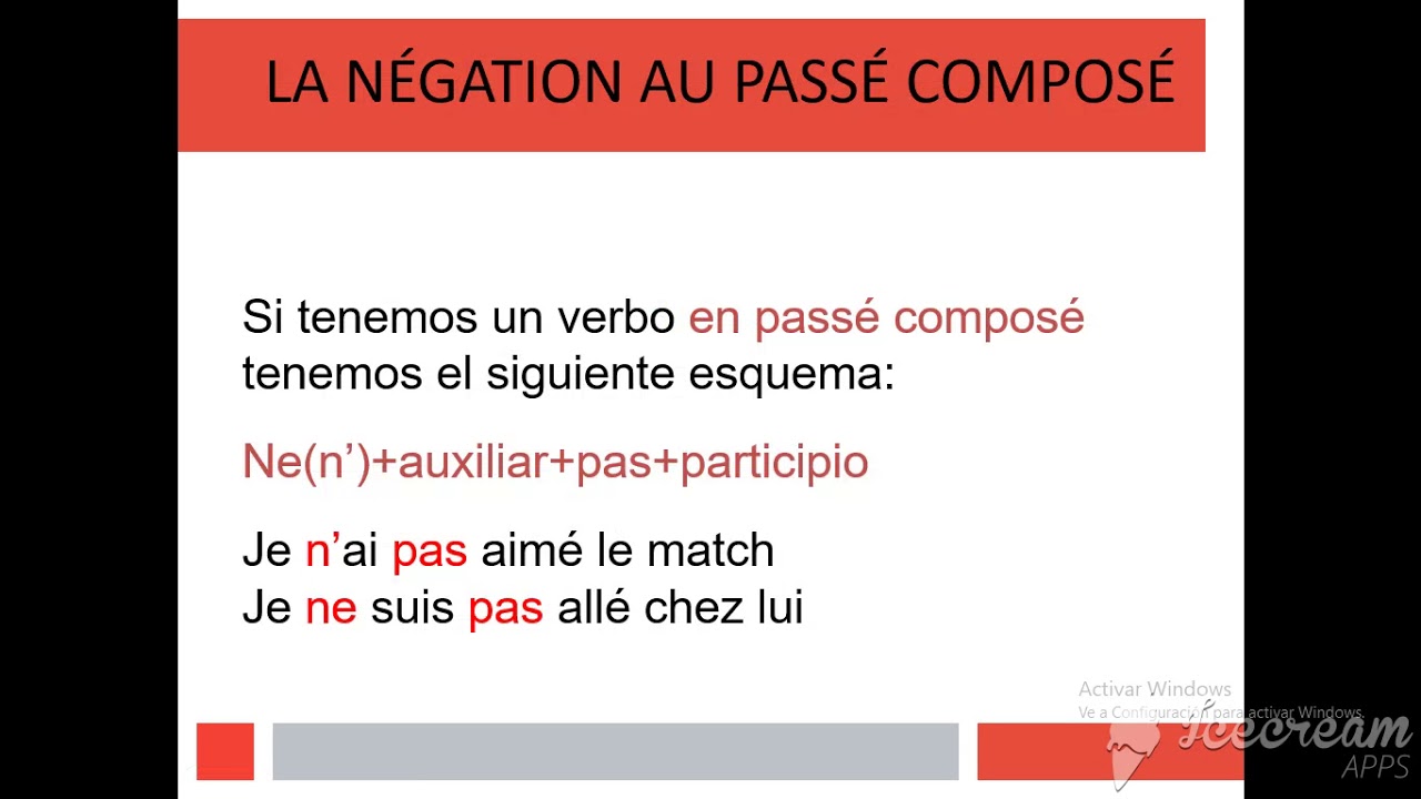 LA NEGACIÓN CON TIEMPOS VERBALES DIFERENTES EN FRANCÉS - YouTube