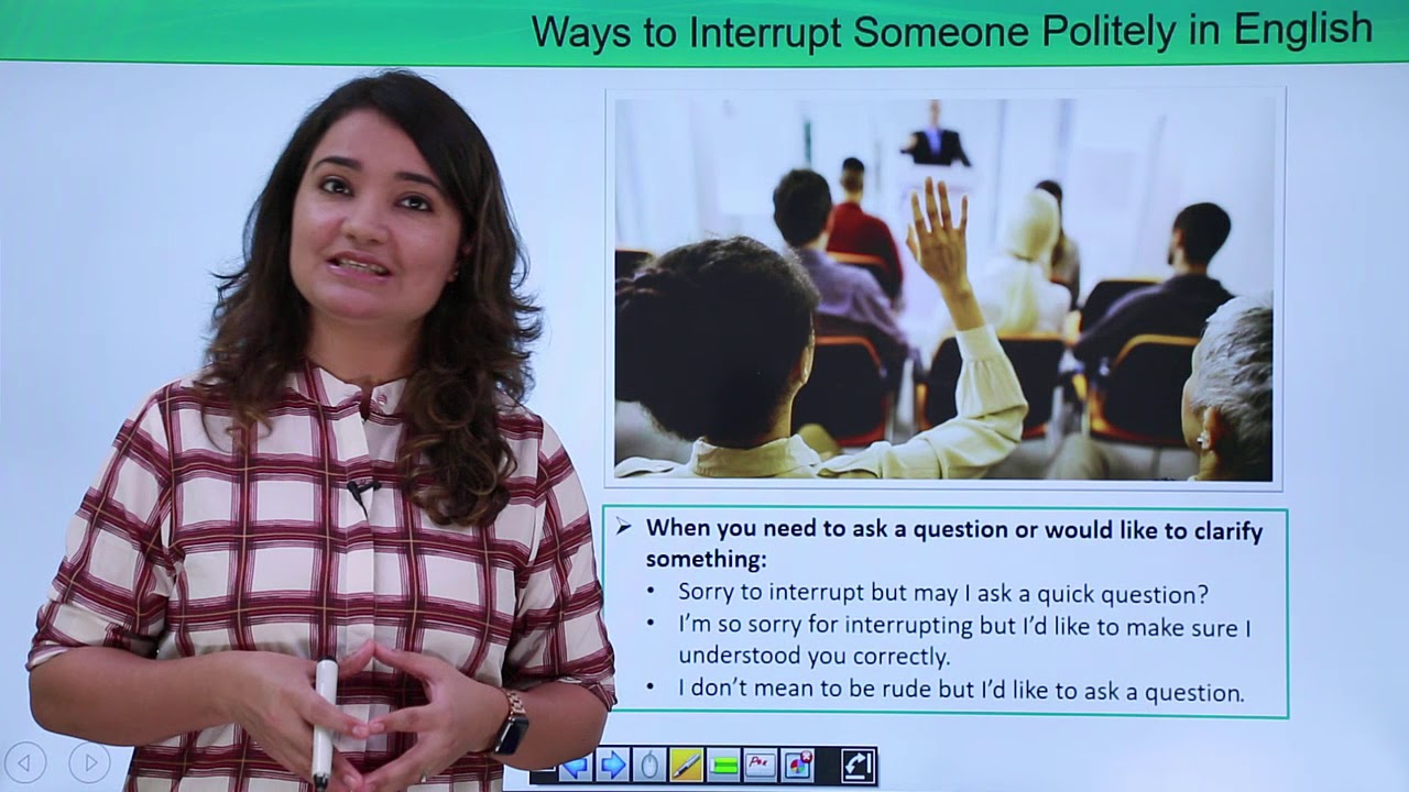 Ways to Interrupt Someone Politely in English - YouTube