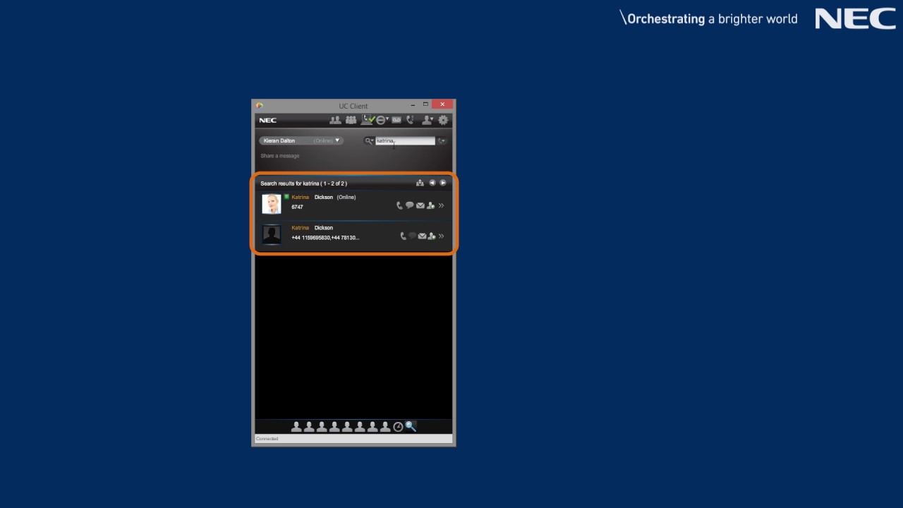 UNIVERGE 3C: Making a call from the UC Client - YouTube
