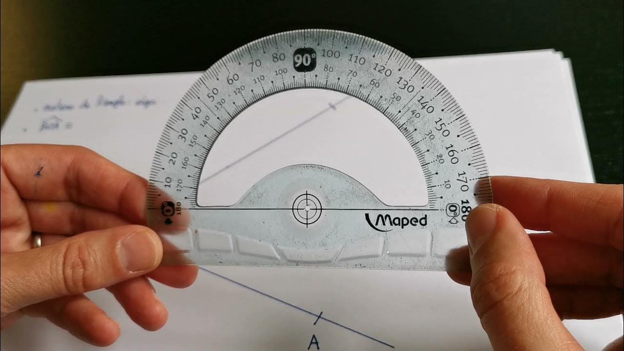 Mesurer un angle avec un rapporteur - YouTube