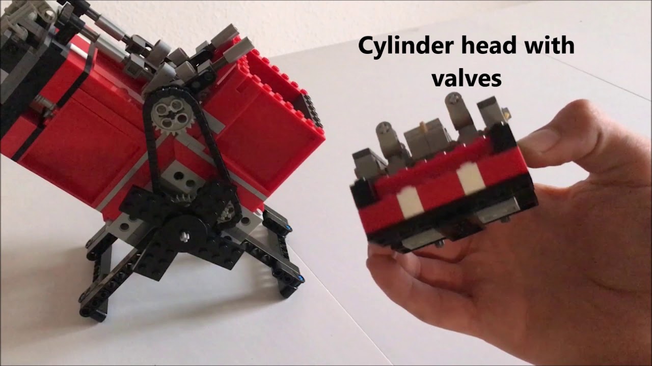 Great Sound! V Twin OHV motorcycle vacuum engine made of Legos! (150cc ...