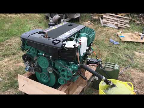 Volvo Penta D4-260 Start Up Engine Test Run