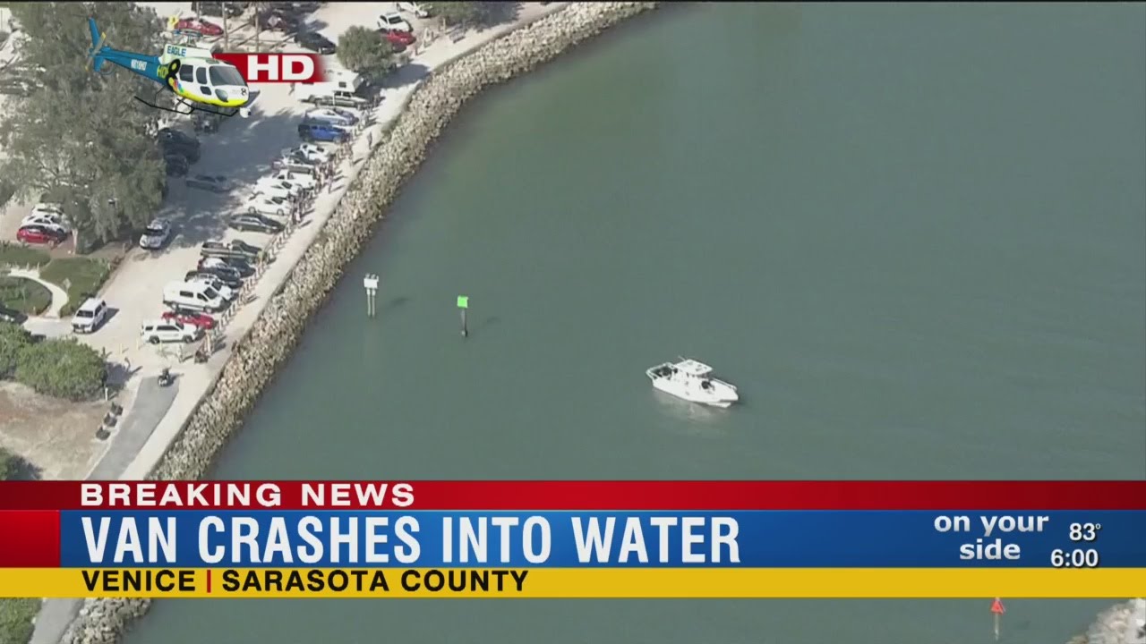 Rescue underway after van drives into water at Jetty Park in Venice ...