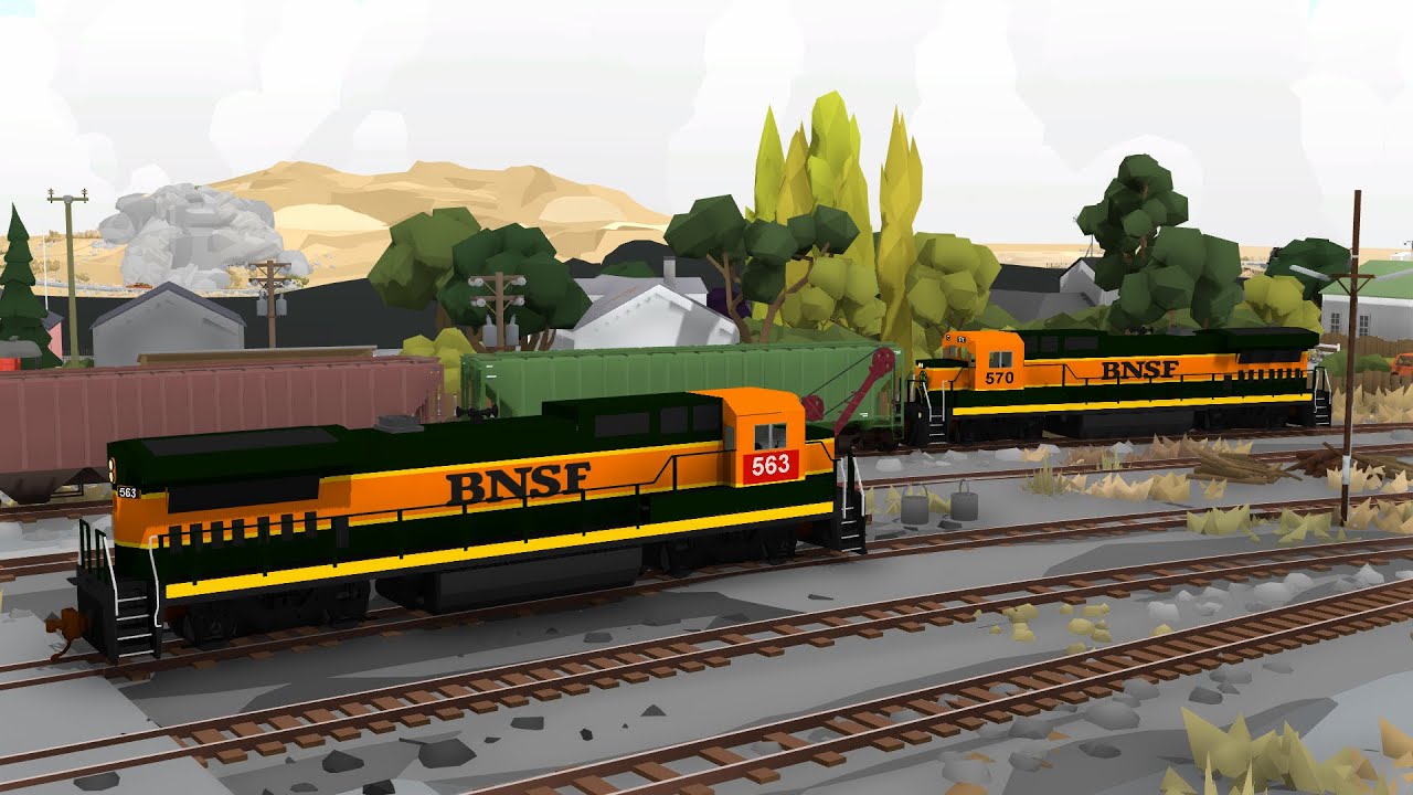 Rolling Line | BNSF 563 and 570 - Classic GE B40-8s - YouTube