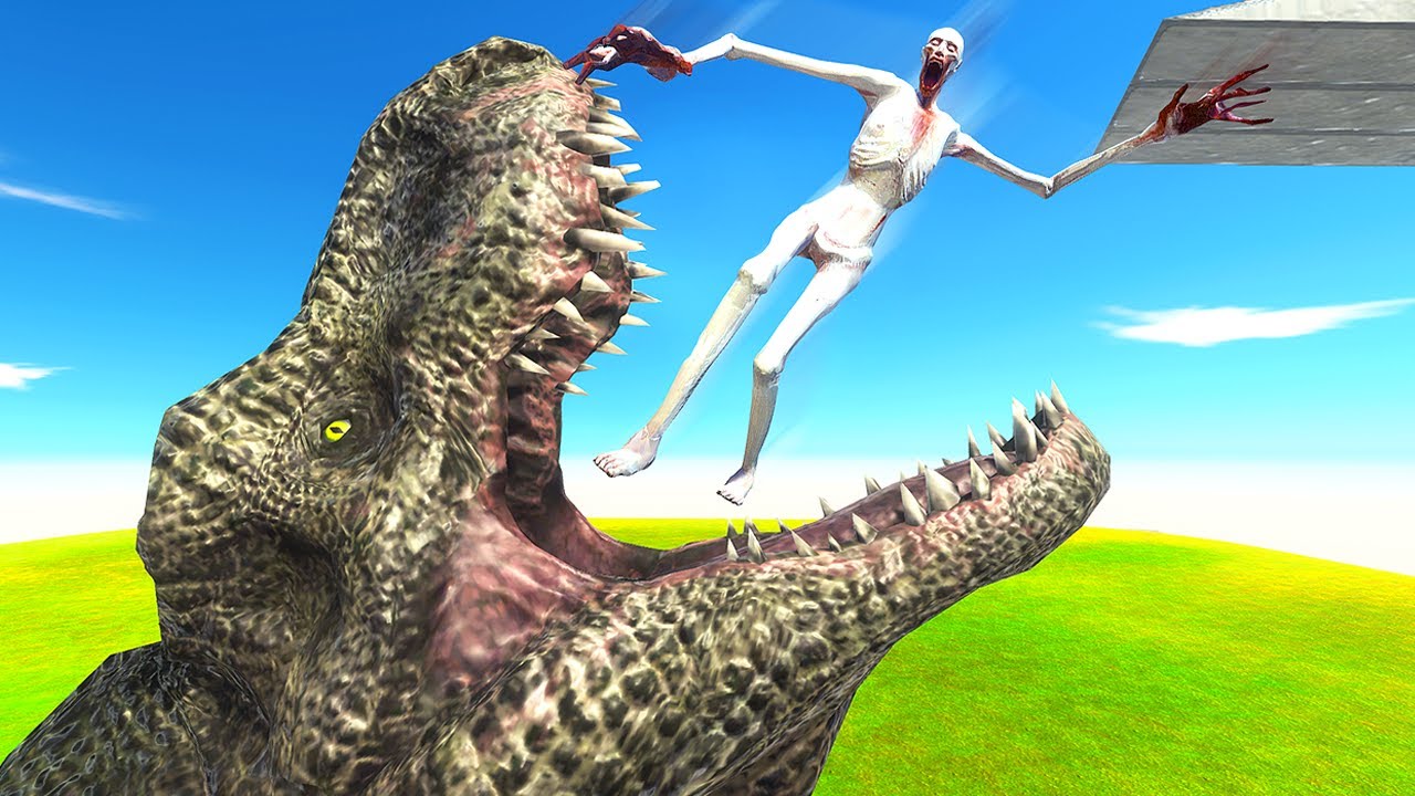 HUGE T-Rex Eats SCP-096 - Animal Revolt Battle Simulator - YouTube
