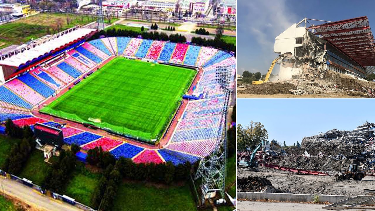 Stadionul Ghencea a fost demolat - YouTube