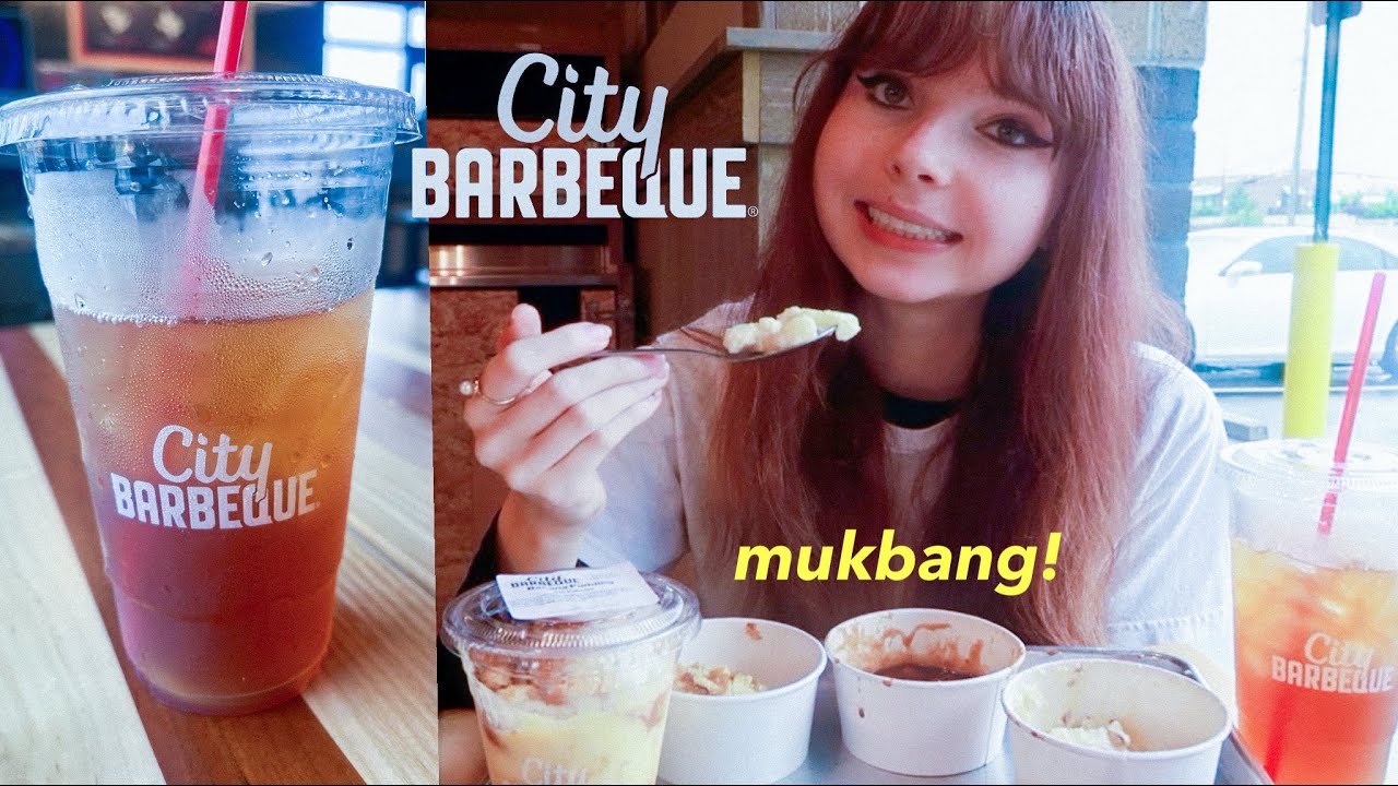 it’s raining & i’m a hot mess, so let’s eat dinner at city barbeque! // mukbang 먹방 eating show ☔ ...