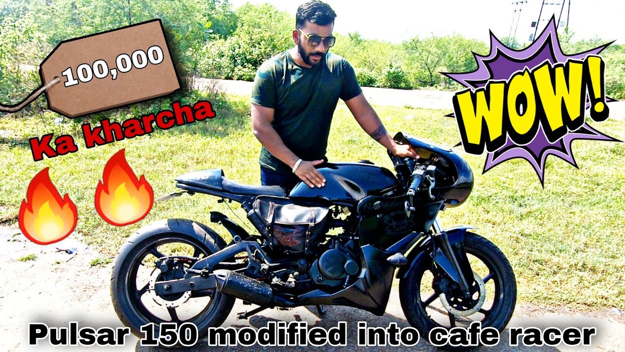Best modified bajaj pulsar 150 into caferacer | review | all details # ...