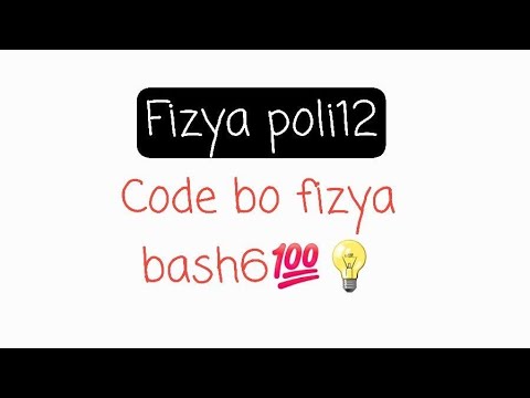 code fizya poli12 bash6 💚🌿 - YouTube