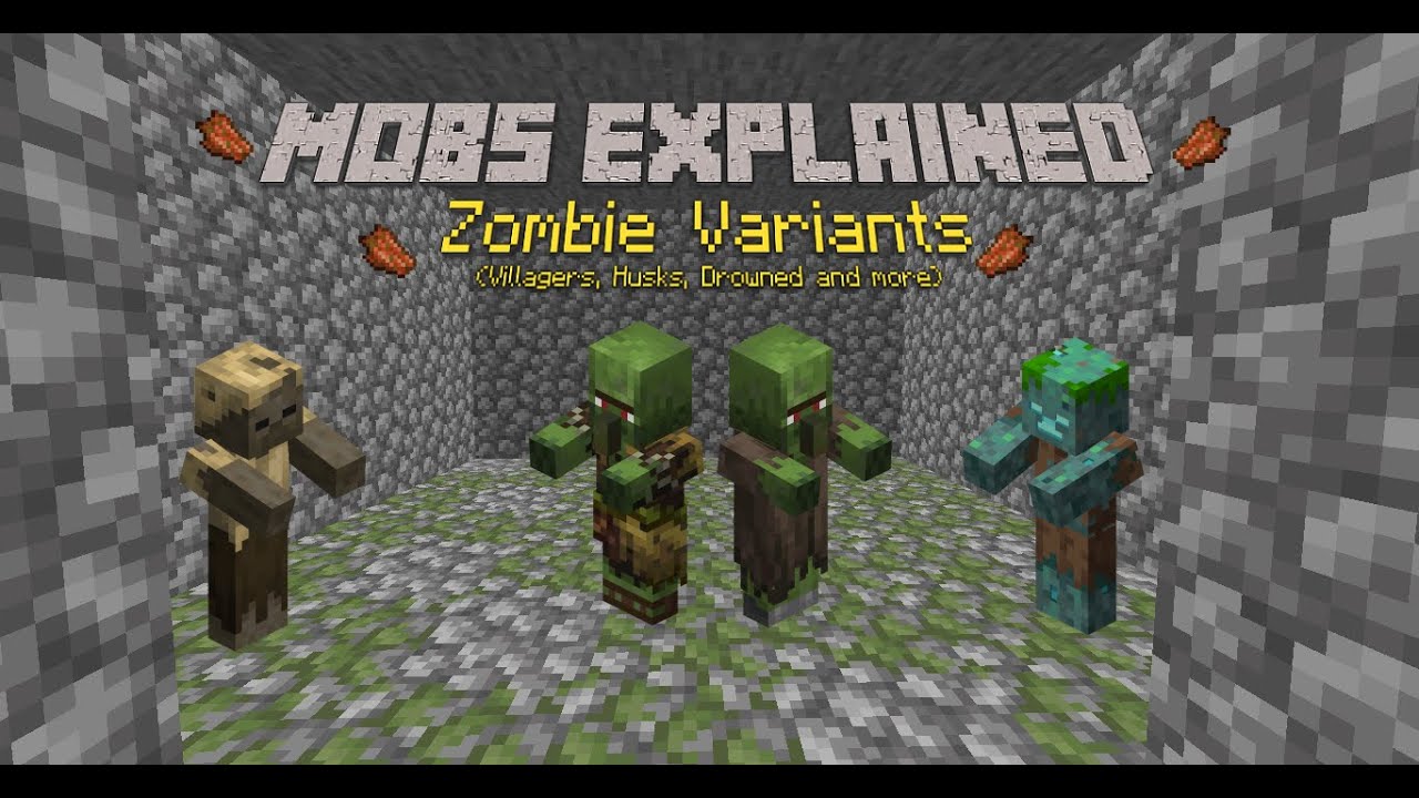 Minecraft Mobs Explained: Zombie Variants - YouTube