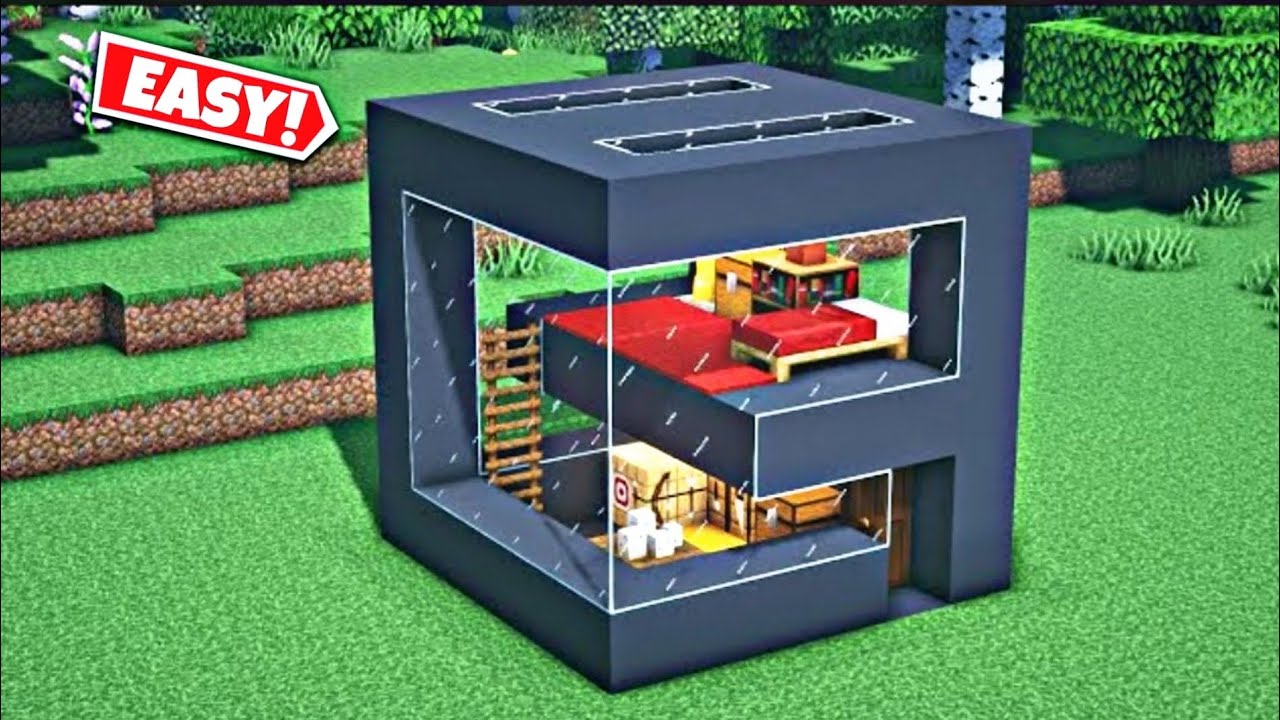 Minecraft:How to Build a small modern house - YouTube