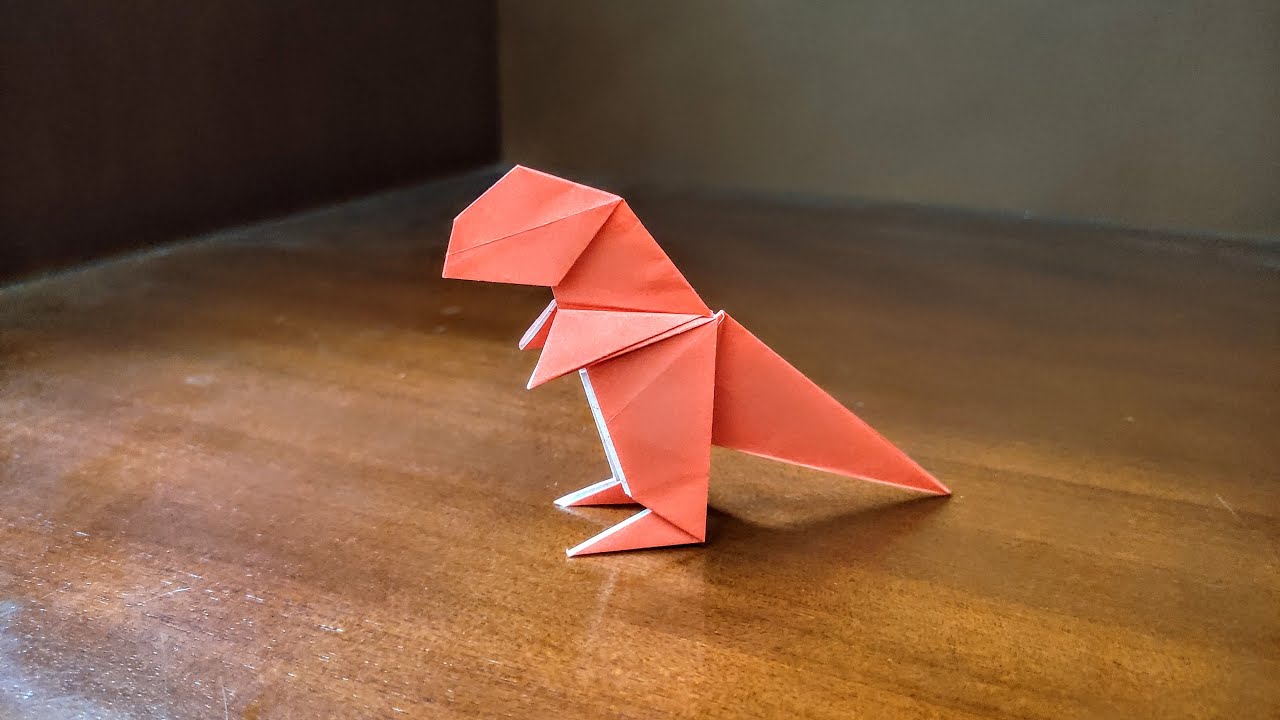 Origami Dinosaur T-Rex Easy | How To Make Dinosaur T-Rex - YouTube