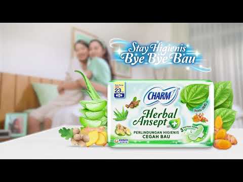 Charm Herbal Ansept+ WFH Cegah Bau Saat Menstruasi 6 sec