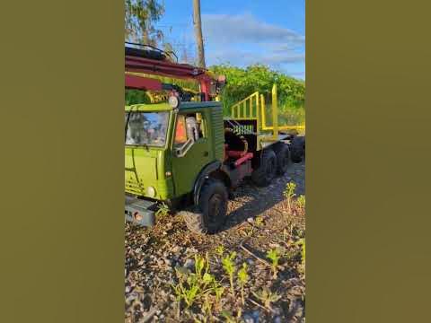 Kamaz rc log truck out in the sun Камаз радиоуправляемый лесовоз на ...