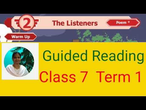 The listeners poem Guided reading class 7 term 1 unit 2 @brinda1764 ...