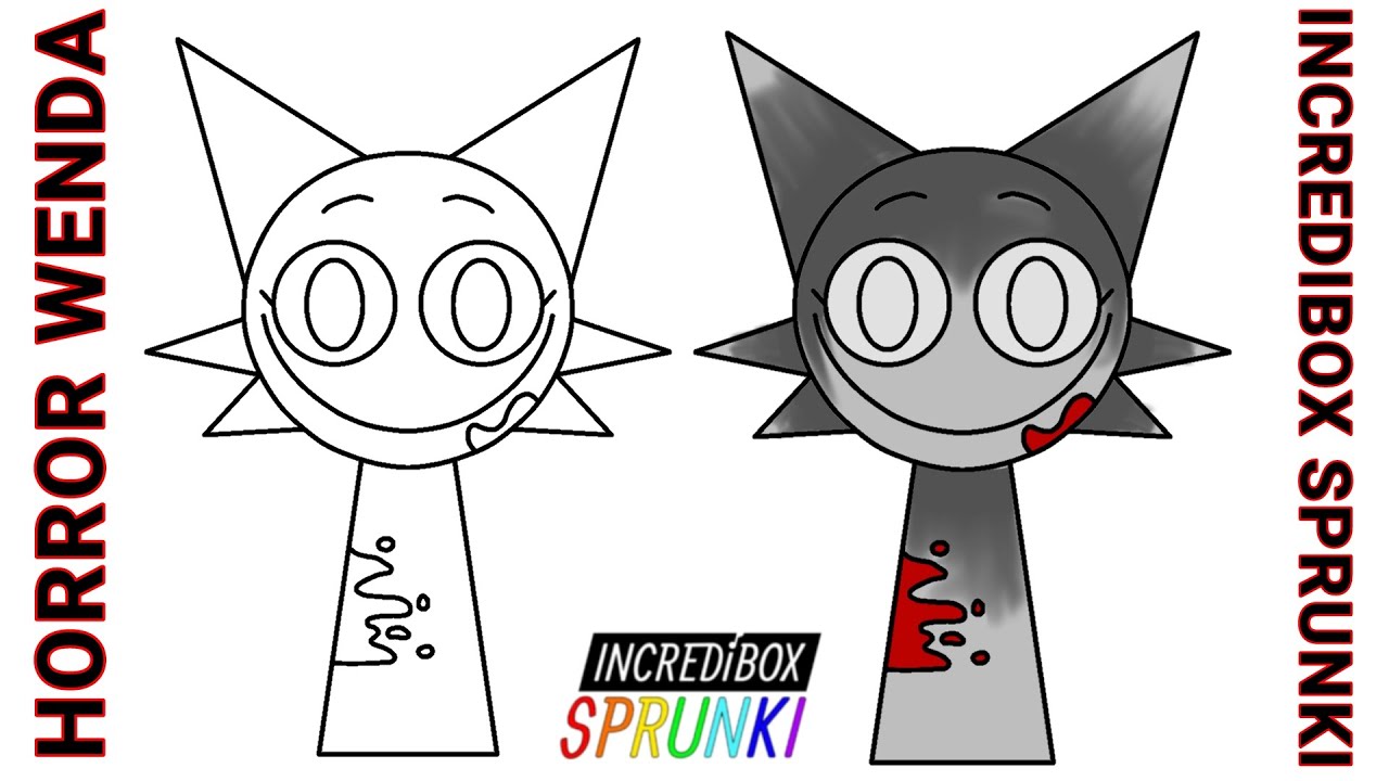 How to draw Horror WENDA | Incredibox Sprunki | Easy drawing tutorial ...