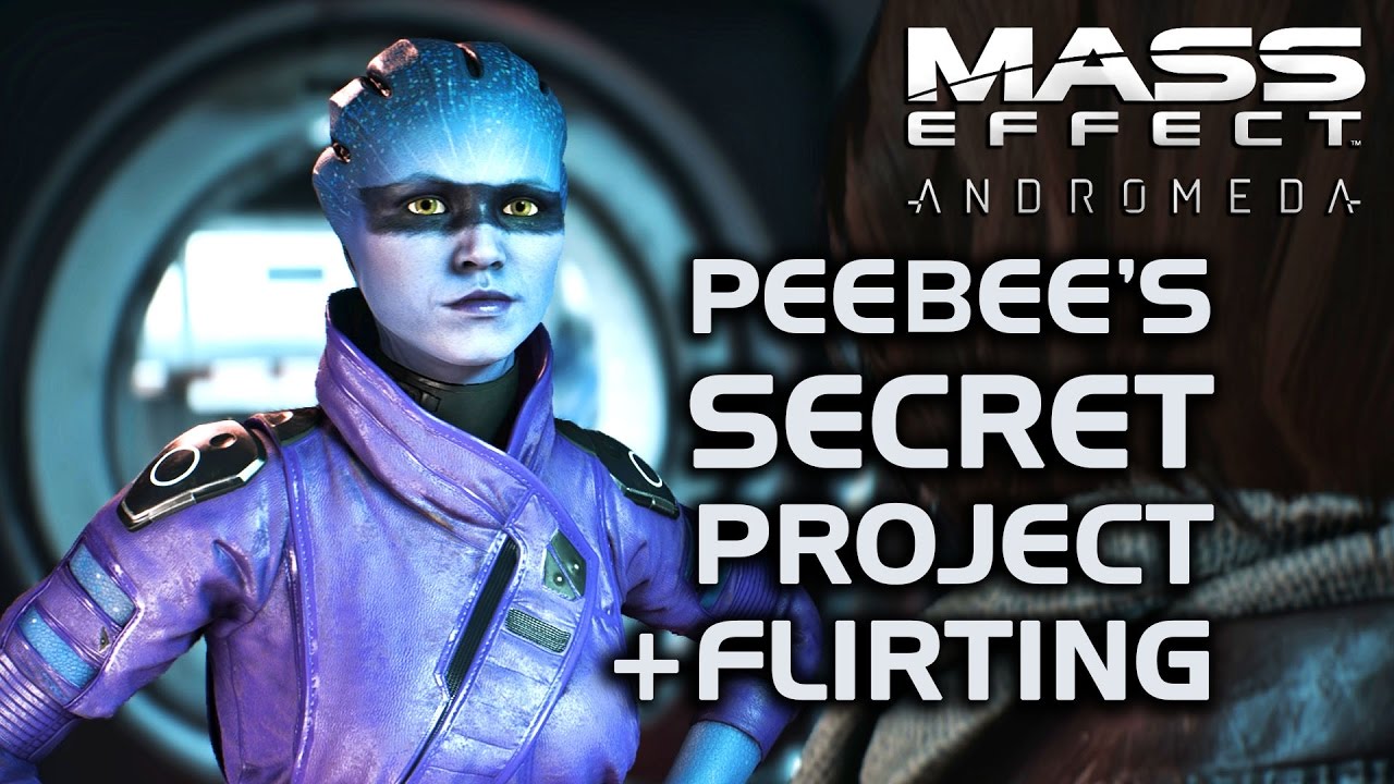 Mass Effect Andromeda - Peebee Working on a Secret Project + Flirting ...
