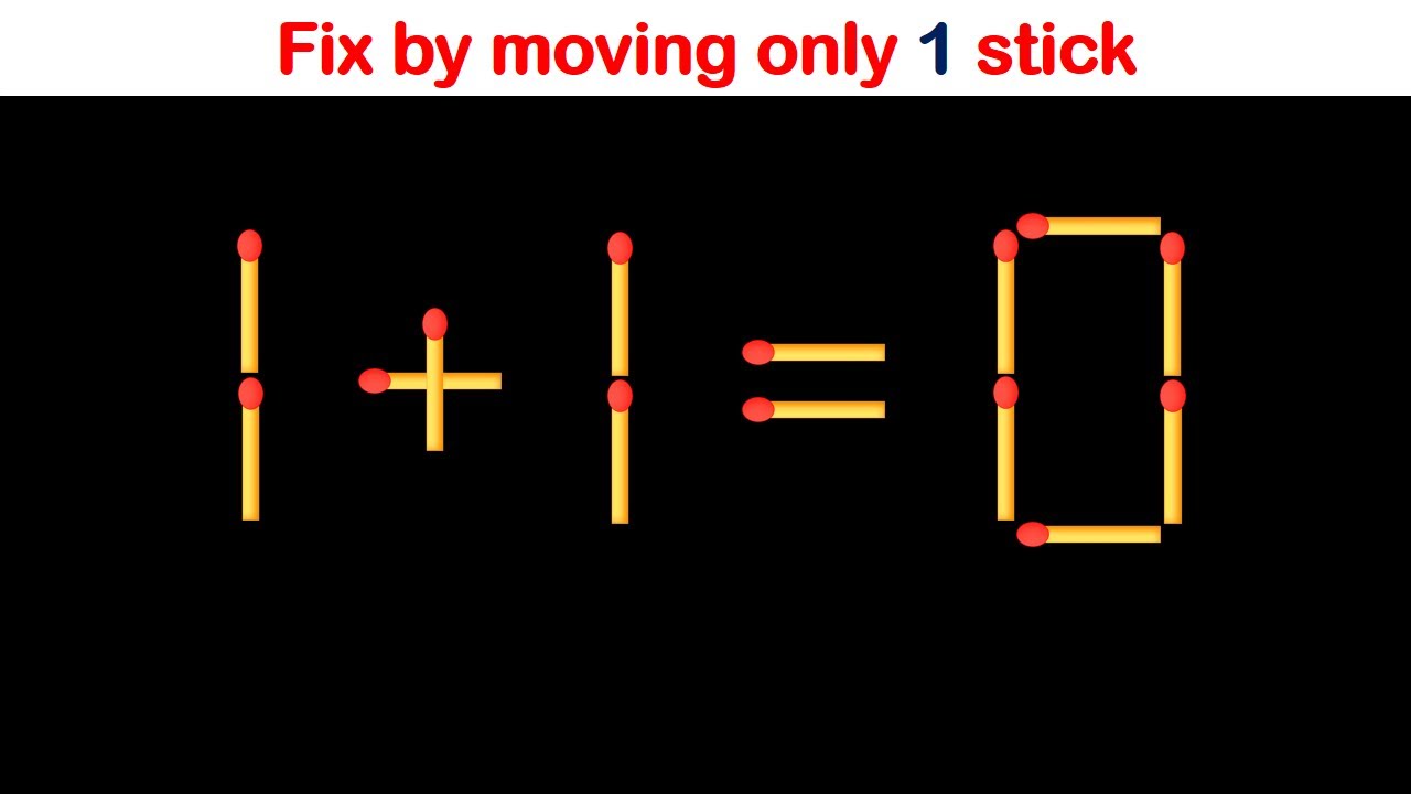 FIX BY MOVING ONLY 1 STICK You Are A Genius If You Can Solve It VERY fix-by-moving-only-1-stick-you-are-a-genius-if-you-can-solve-it-very