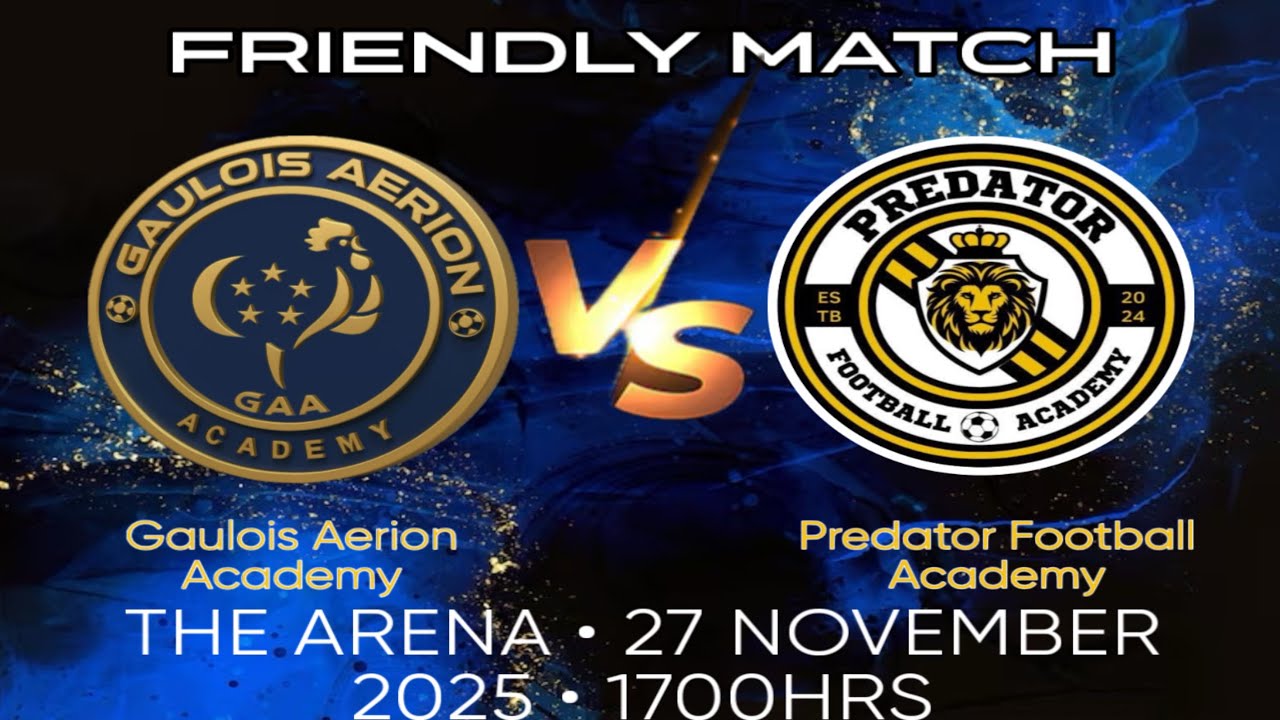 Friendly: Gaulois Aerion Academy VS Predator Football Academy - YouTube