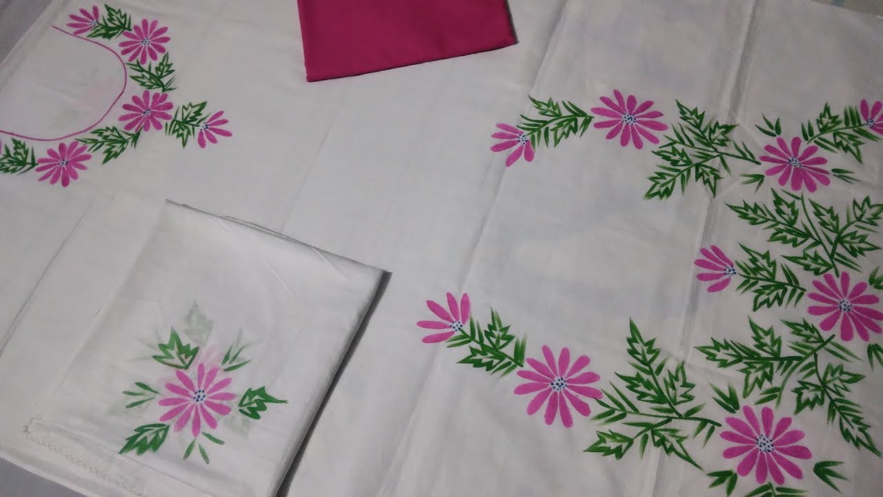 💗💗 Hand print dress white-part 2💗💗 Kohinur boutique. - YouTube