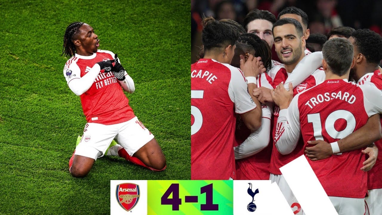 Arsenal vs Tottenham Hotspur 4-1 EPL highlights 2025 | Eberechi Eze Hat ...