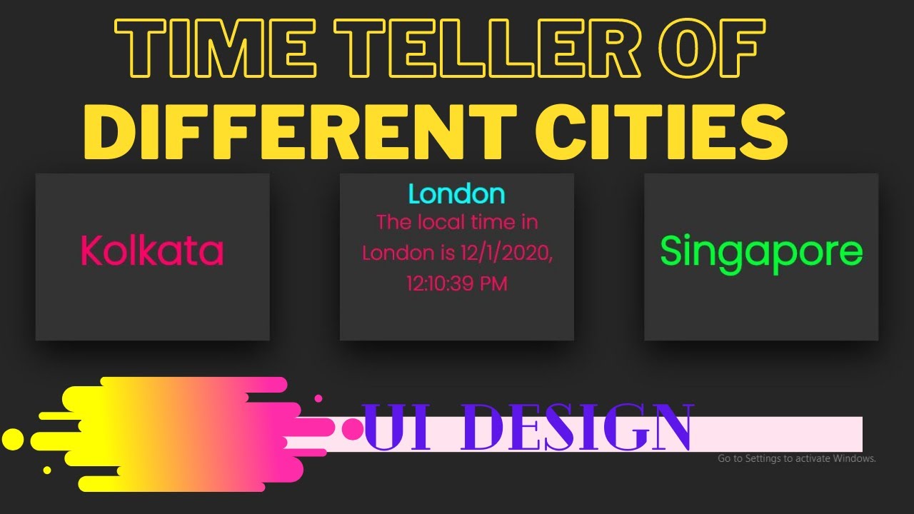 How to make Time teller of different Cities in HTML || Full Responsive ...