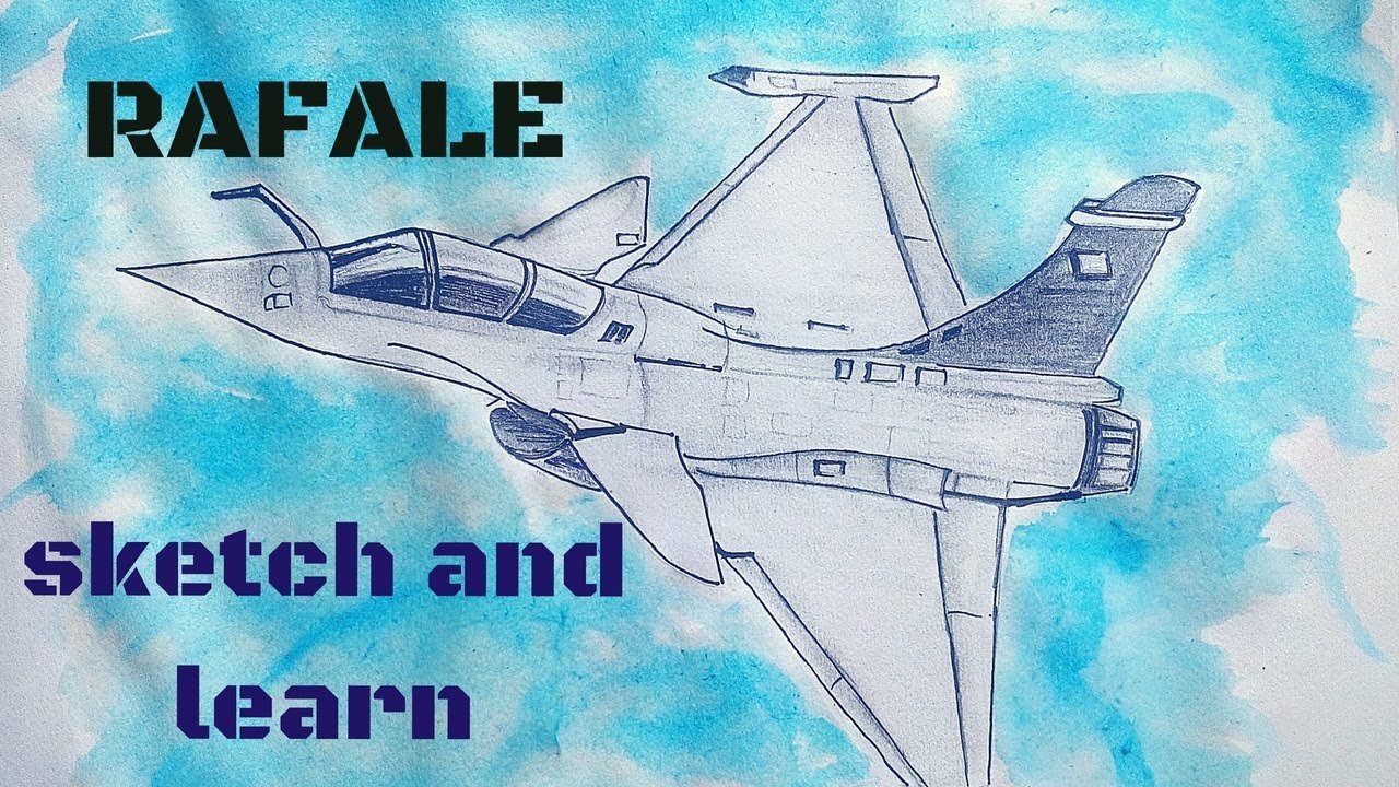 How to draw Rafale aircraft fighter jet (Sketch and learn),Draw Russian ...